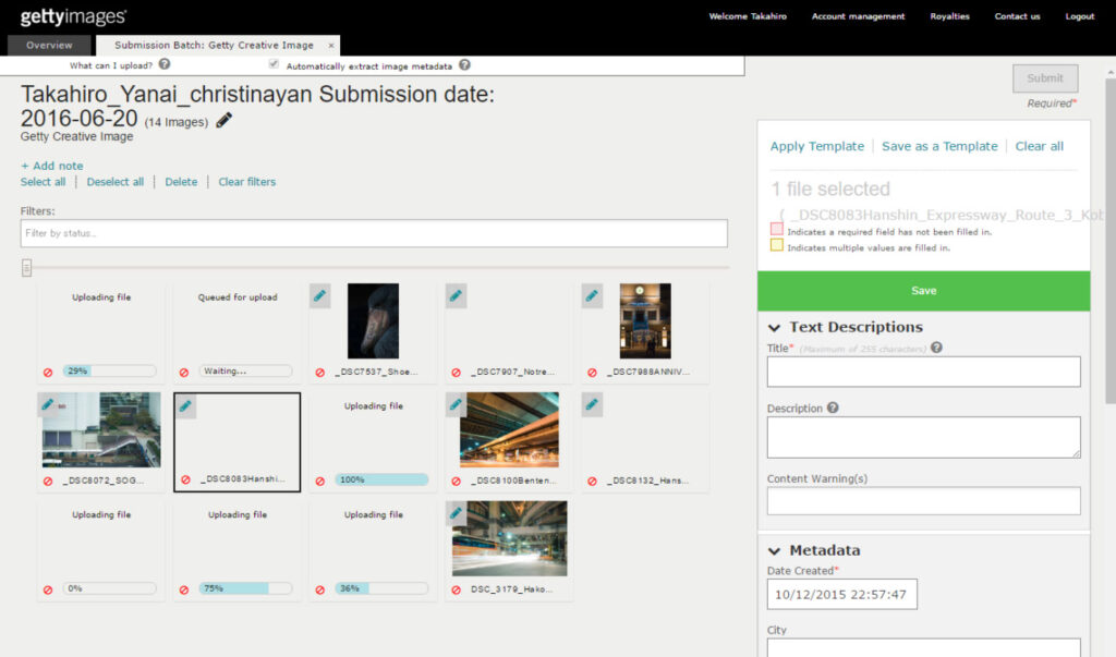 Getty Images Contributorへの投稿方法が変更されていた – 建築グラビア